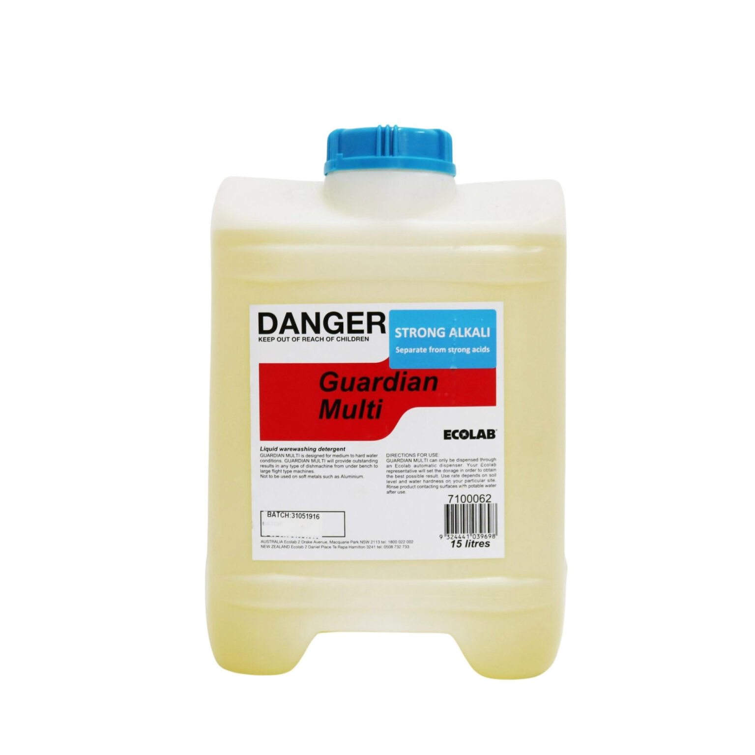 Guardian Multi Liquid Warewashing Detergent 15L - BOS Cleaning Supplies